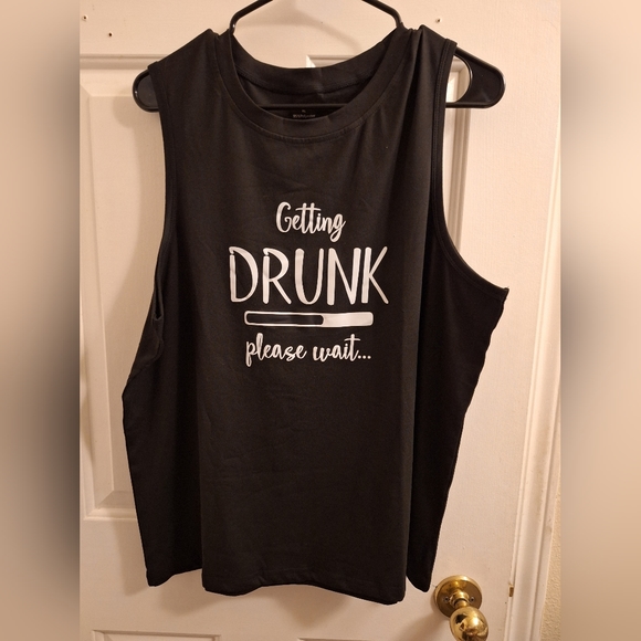 Tops | New Getting G Drunk Black Tank Top | Poshmark